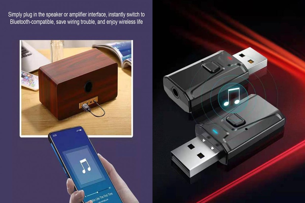 Mini Converter Transmitter Receiver Wireless Car Audio Adapter for ...