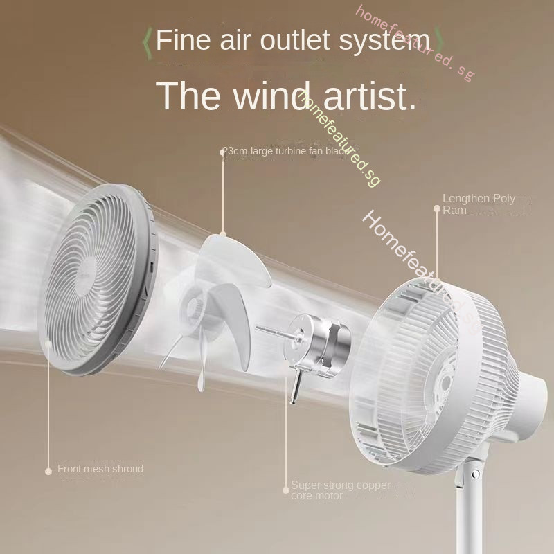 Smart Air Circulation Electric Fan Silent Oscillating Table Vertical ...