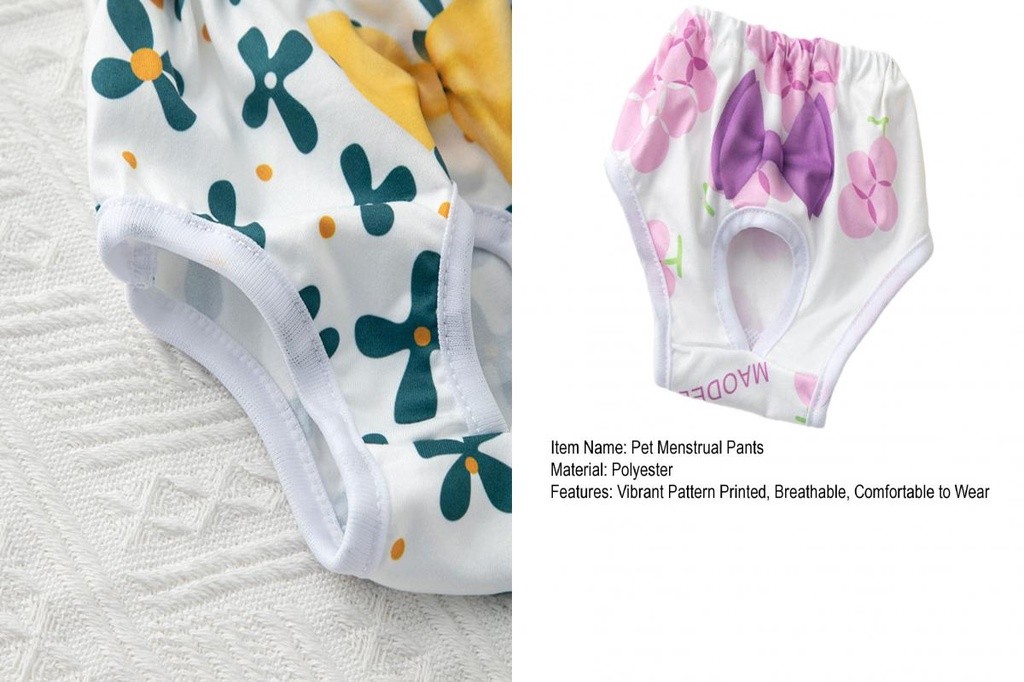 RAN Pet Hygiene Products for Female Dogs Cartoon Patterned Dog Diapers ...