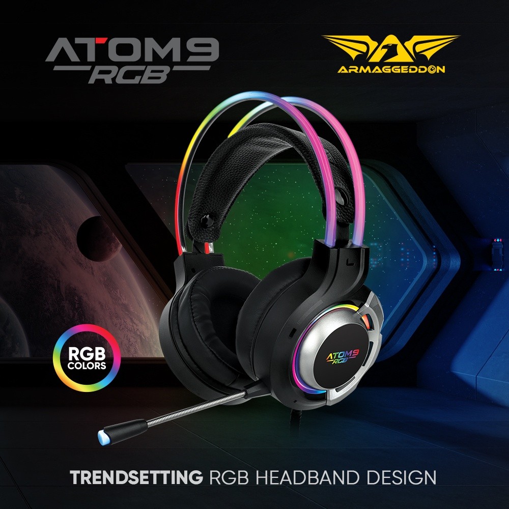 Armaggeddon Atom 9 RGB 2.1 Stereo Headband Mobile Gaming Headphones ...