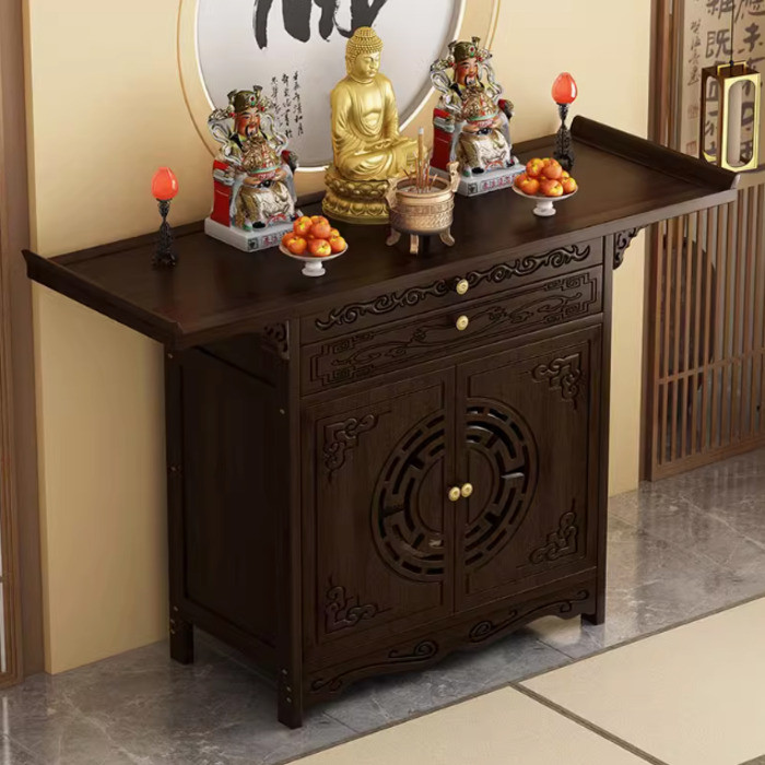 Altar Table Buddha Niche Cabinet God Of Wealth Altar Table Home Incense ...