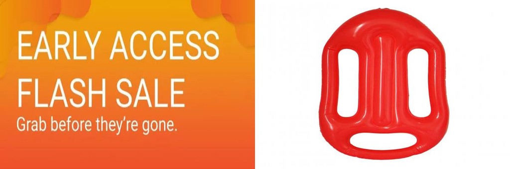 [Fx] Portable Pool Float Mini Inflatable Floating Plate 3-handle ...