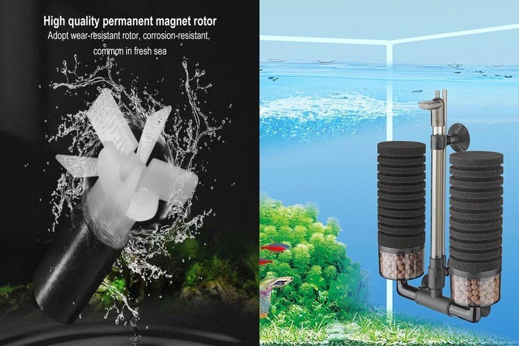 RAN Dual Sponge Filter - Effective Aquarium Bio-Filtration with Air ...