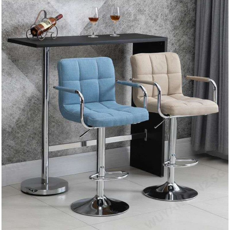 Modern High Chair Simple Bar Stool Backrest Adjustable Bar Chair ...