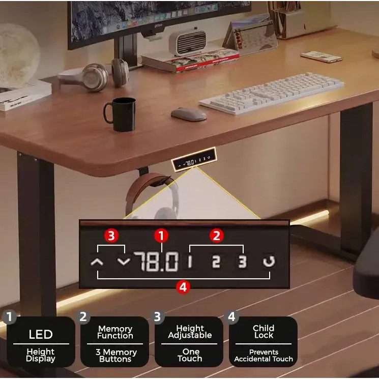 Smart Ergo Electric Memory Height Adjustable Standing Desk | Shopee ...
