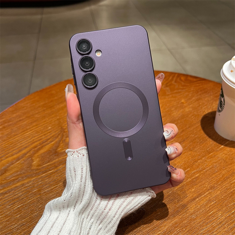 Magnetic Metallic Paint Phone Case for Samsung Galaxy A56 A36 A26 A16 A55 A25 A35 A15 A54 A34 ...