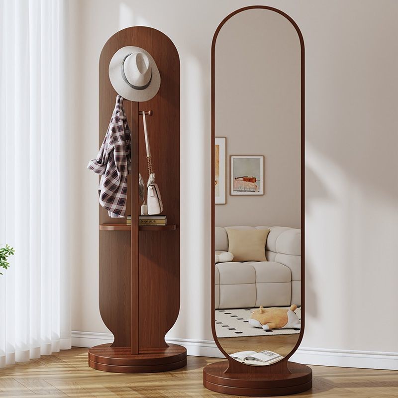 Dressing Mirror Rotating Dressing Floor-standing Clothes Hanger Mirror ...