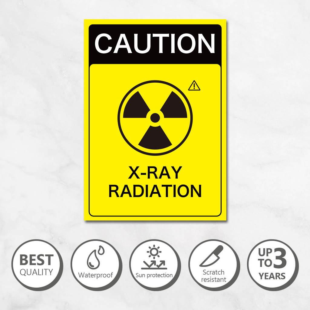 Radiation Hazard XRay Warning Vinyl Sticker Waterproof Safety Label for ...
