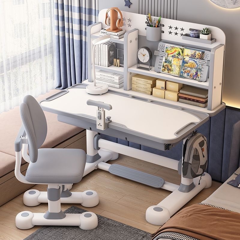 Study Table Ergonomic Kids Height Adjustable Table Student Study Desk ...