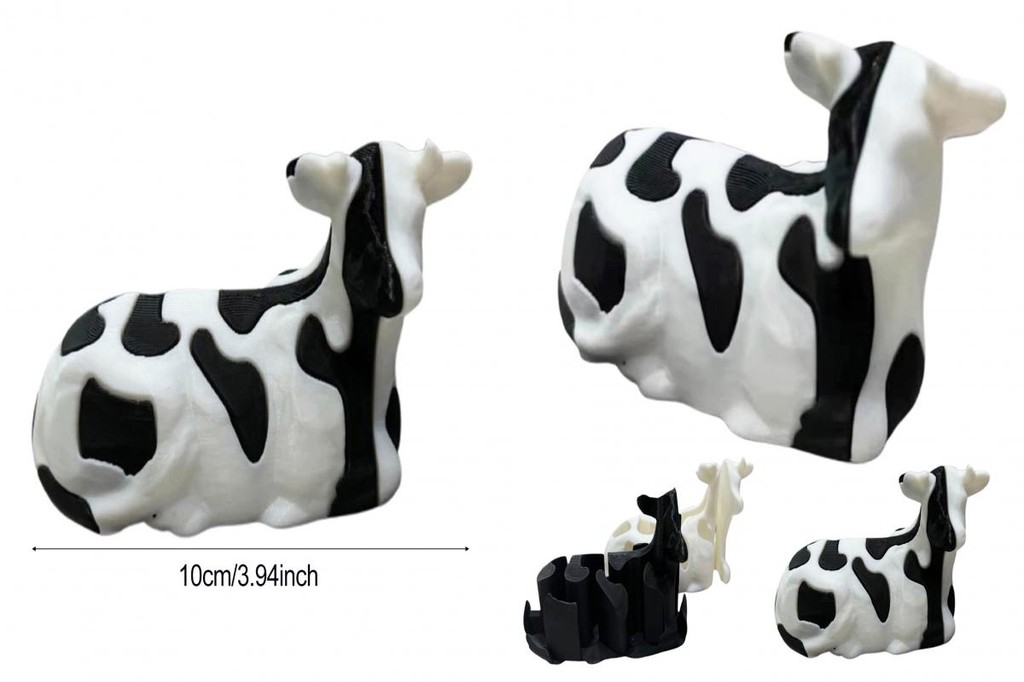 3d Printed Cow Sculpture Novelty Cow Gift Stress Relief 3d Printed Cow ...