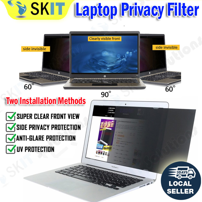 13.3/14/15.6 Inch Laptop Privacy Screen Filter Anti Peep Spy Glare ...