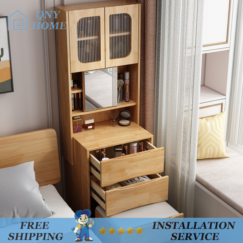 Dressing Table Bedside Table Integrated Multifunctional Small Bedroom Bedside Dressing Table ...