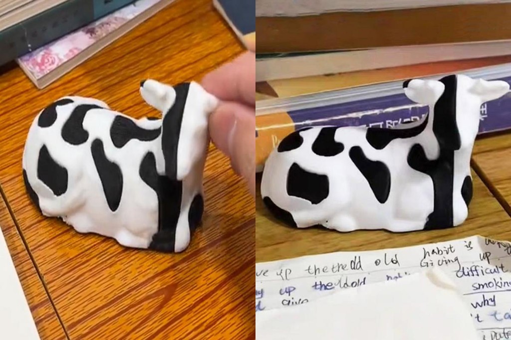 3d Printed Cow Sculpture Novelty Cow Gift Stress Relief 3d Printed Cow ...