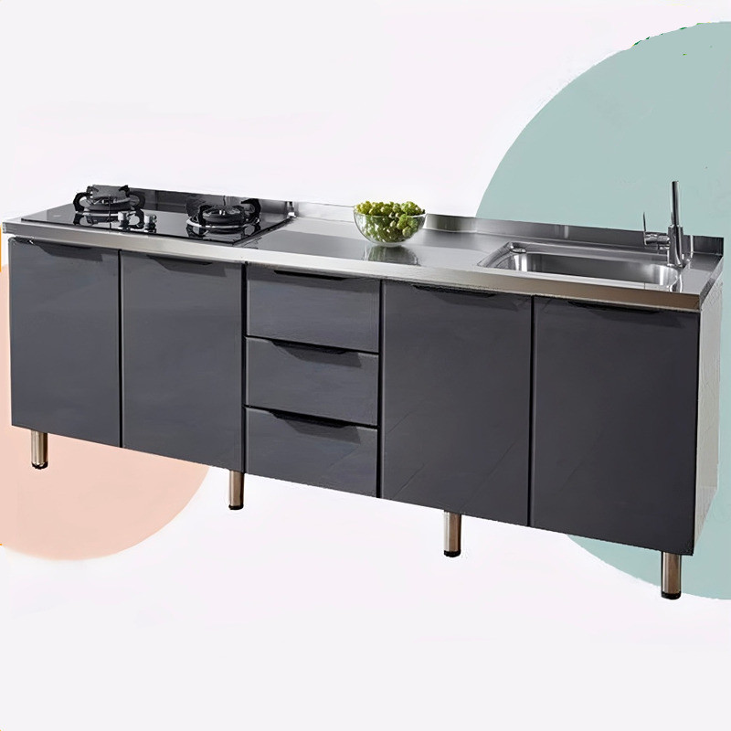 Kitchen Cabinet Combination Cabinet Stainless Steel Stove Cabinet ...