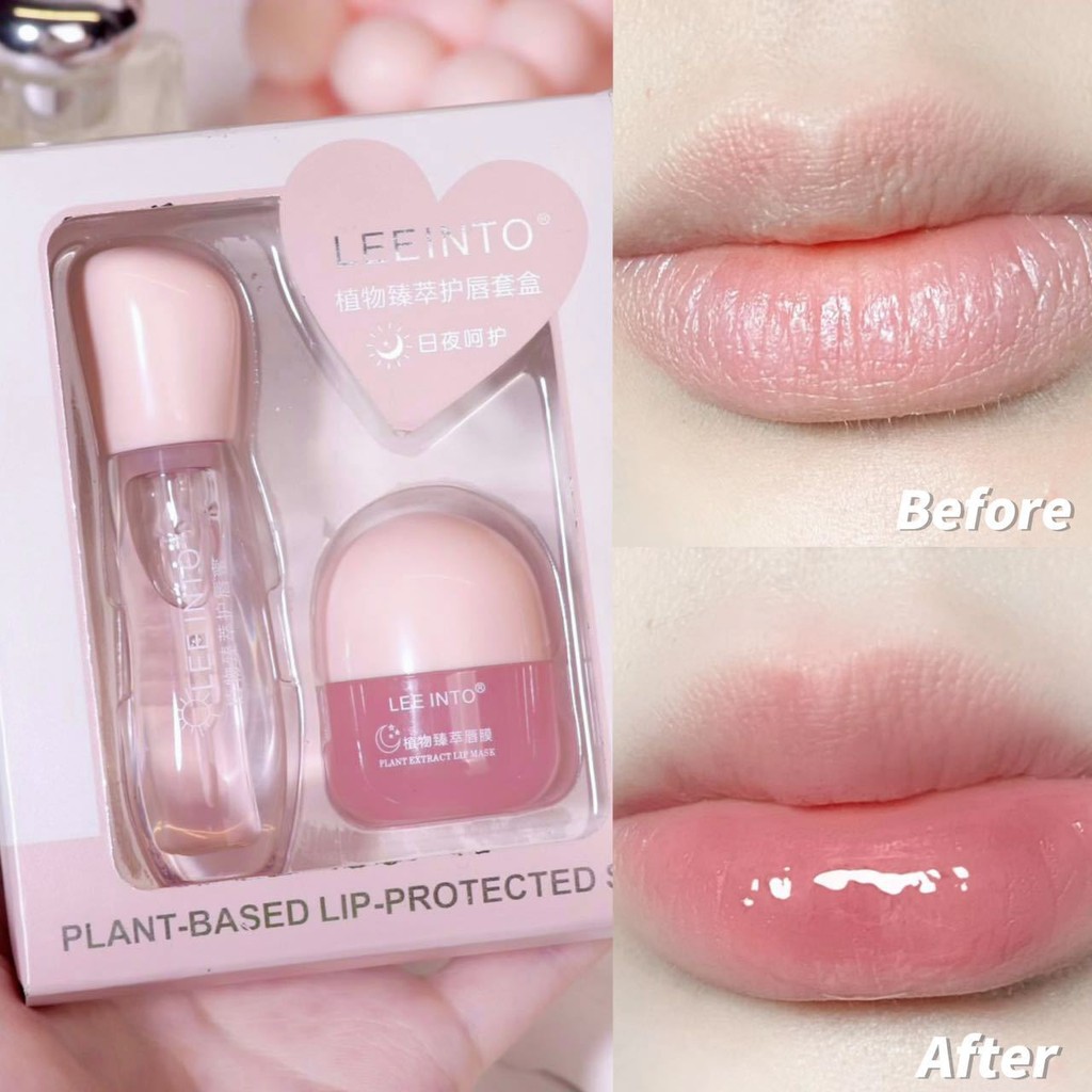 Oriental Premium#LEE INTO Lip Care Set Moisturizing Hydrating Lip Mask ...