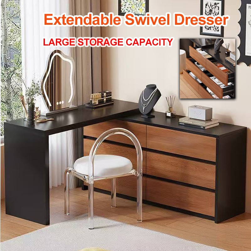 Adjustable Extended Dresser/Vanity Table with Storage /Dressing Table ...