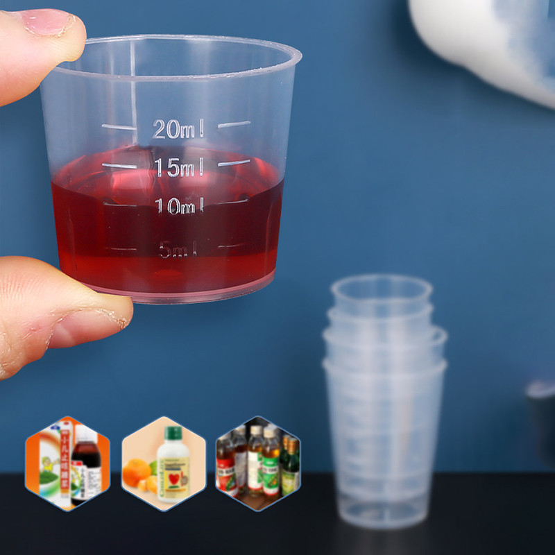 1/3/5PCS Transparent Scale Plastic Measuring Cup V Shape Mouth Beakers ...