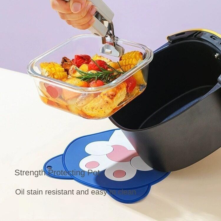 Circle Glass Lunch Box Safe Microwave Fresh Food Contain Bento Lunch ...