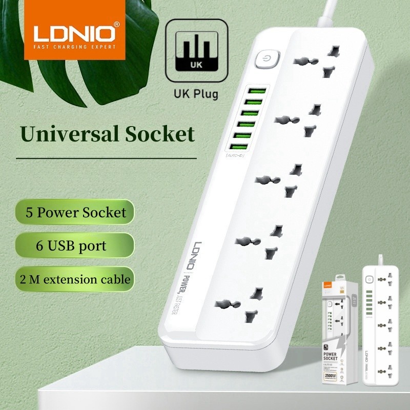 SG Local - LDNIO Universal Power Socket 5-position High Power Plug 6 ...