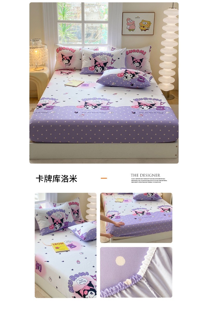 Cartoon Crayon Shin-chan Bed Sheet with Rubber Non-slip Mattress Cover ...