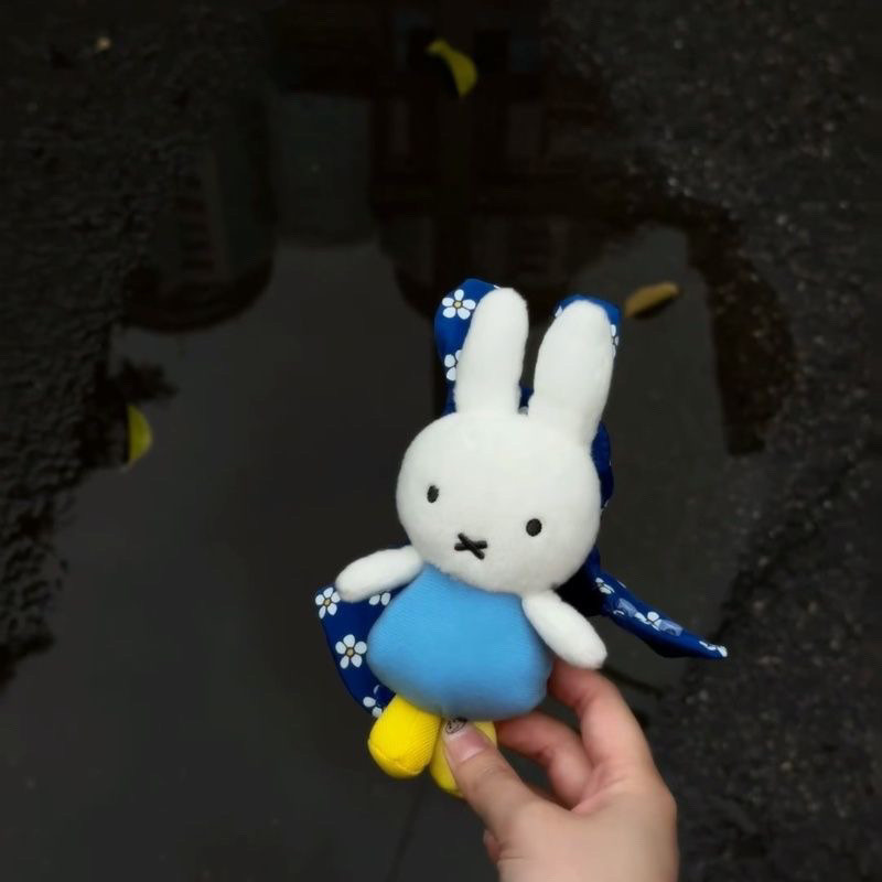 Japan miffy Blue Raincoat miffy Rabbit Limited Plush Doll Doll Pendant ...