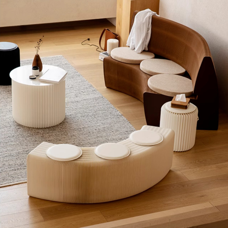 ZAQ Paper Stool Telescopic Sofa Stool Folding Stool Sitting Chair ...