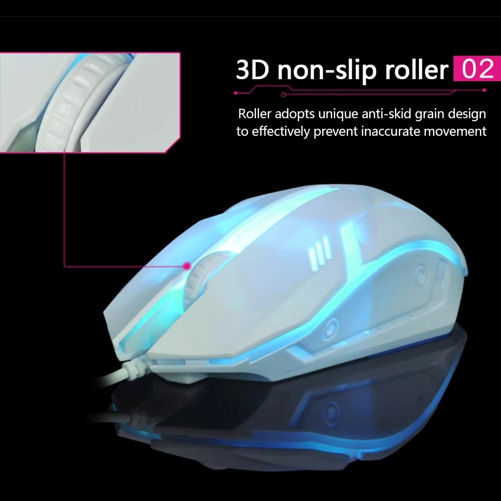 2025 New USB Wired Gaming Mouse LED Luminous Backlit Mouse 3D Ergonomic ...