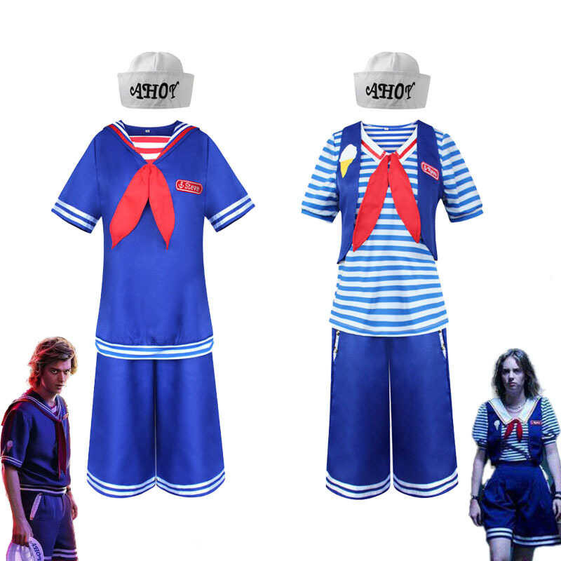 Things Stranger 3 Cosplay Stranger Things Ice Cream Shop Clerk Navy ...