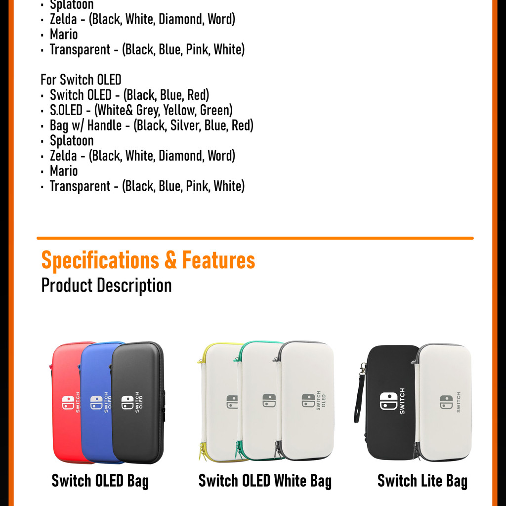 Nintendo Switch 2 Switch OLED V1/V2 Lite Storage Case Carrying ...