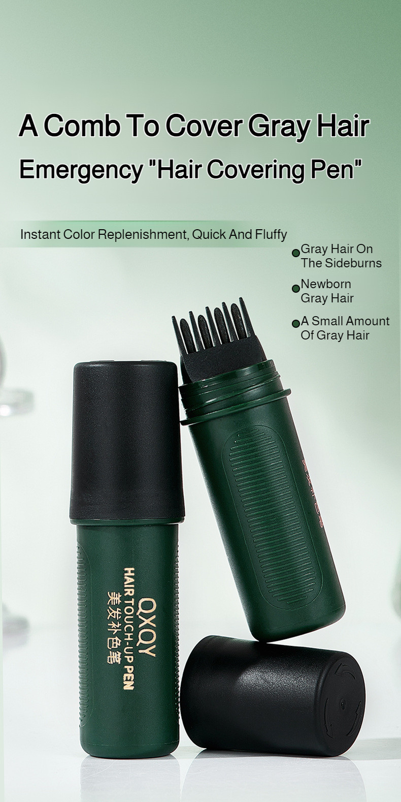【Quick color touch-up】Even coloring, no stain on hair, sweat-proof gray ...