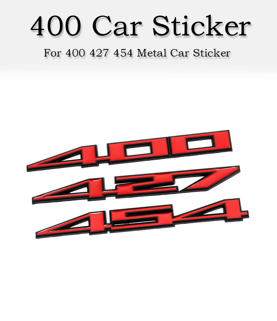 Car Sticker 400 427 457 Logo Decals for Chevrolet SUV ZR1 CORVETTE ...