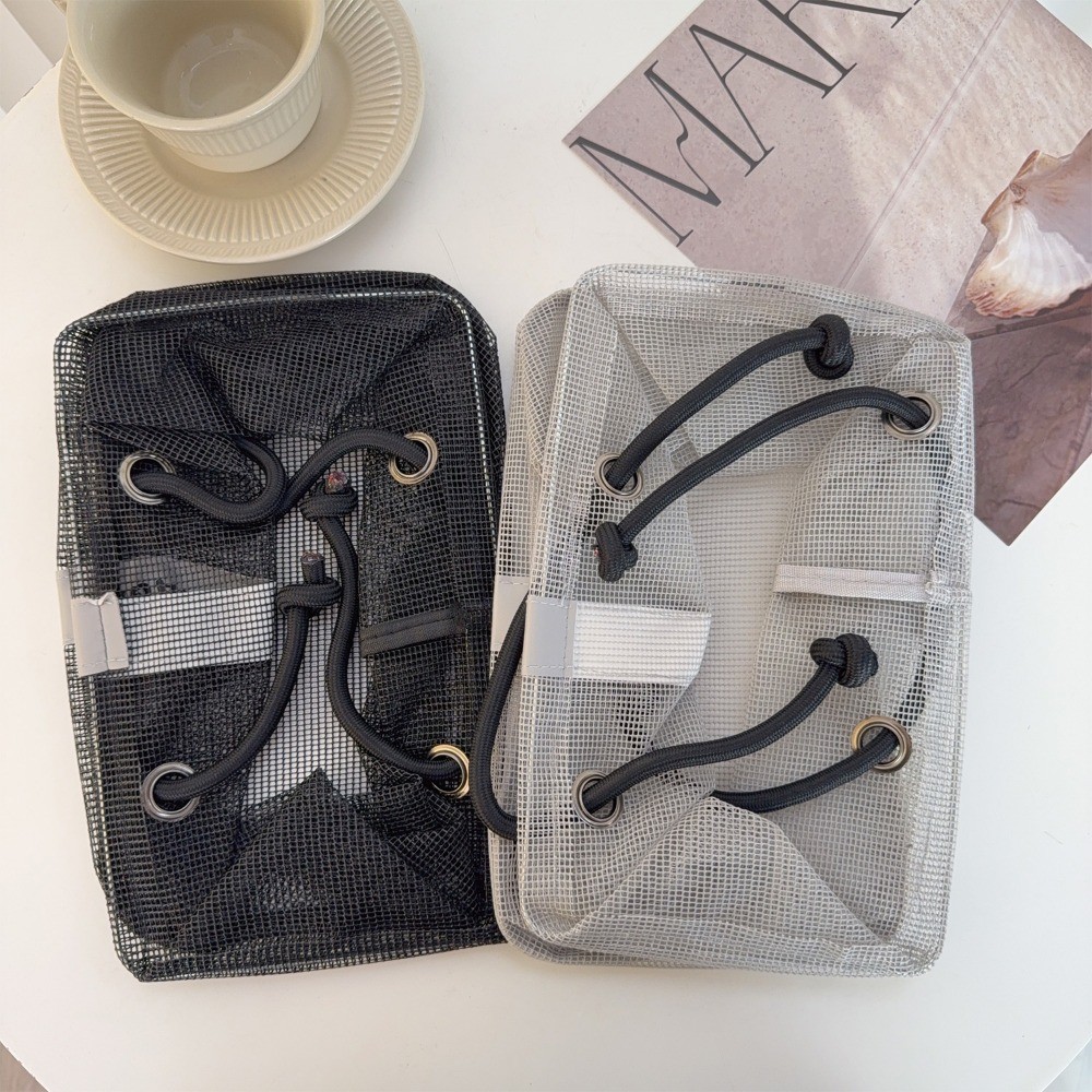 Mesh Makeup Toiletry Storage Bags Handbags Portable Travel Washing Body ...