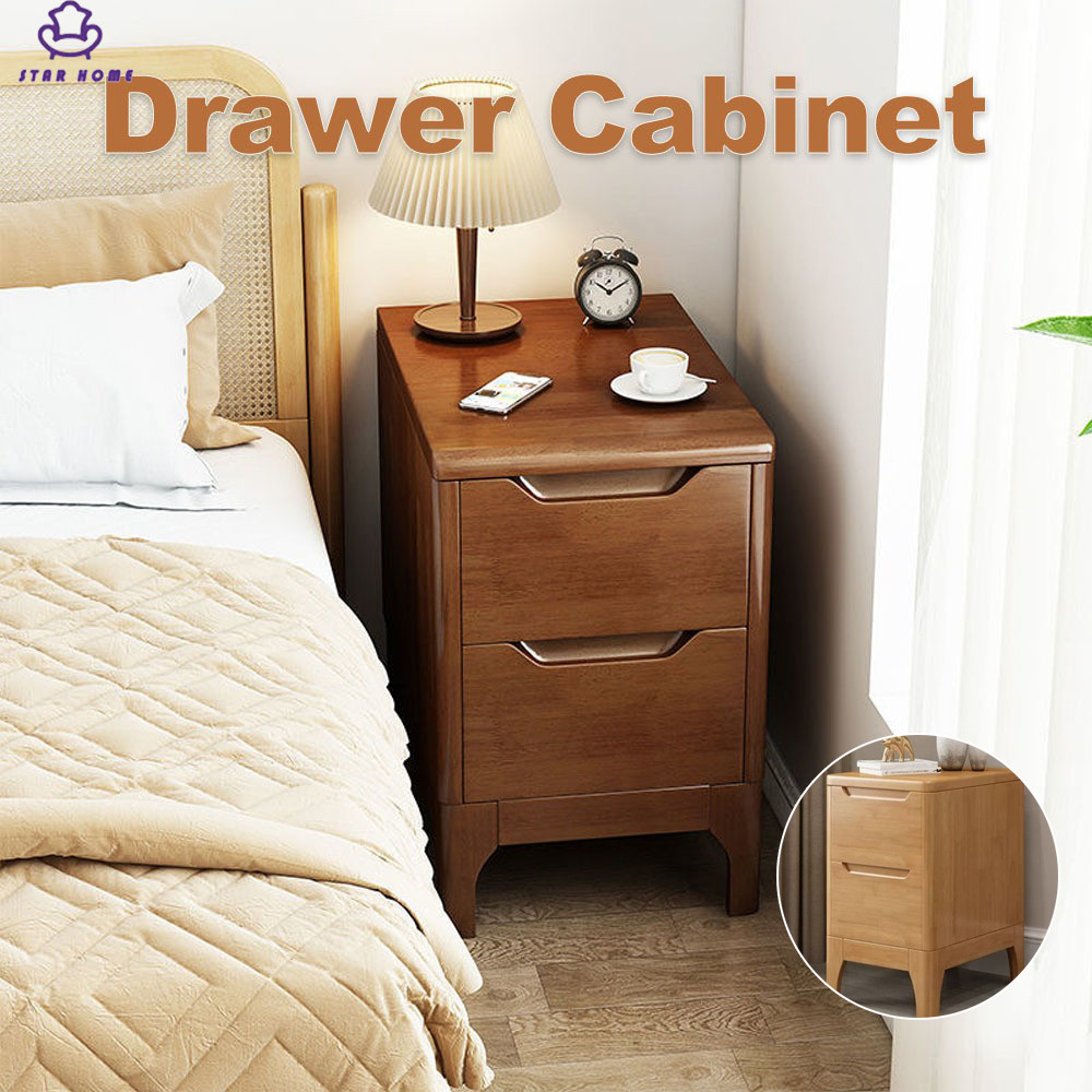 Bedside Table Solid Wood Ultra narrow with Drawer simple modern bedroom ...