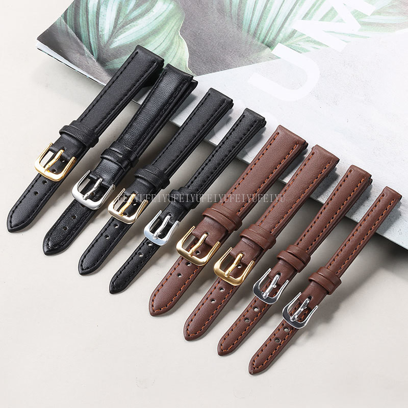 8-24mm Ultra-thin PU Leather Watch Band Soft Watch Strap 10mm 12mm 14mm ...