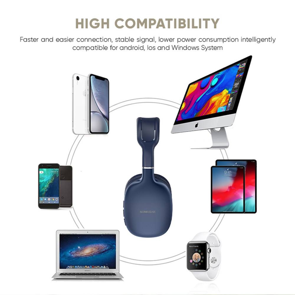 SonicGear AirPhone 6 Bluetooth Wireless Headphone with HD Mic Extra ...