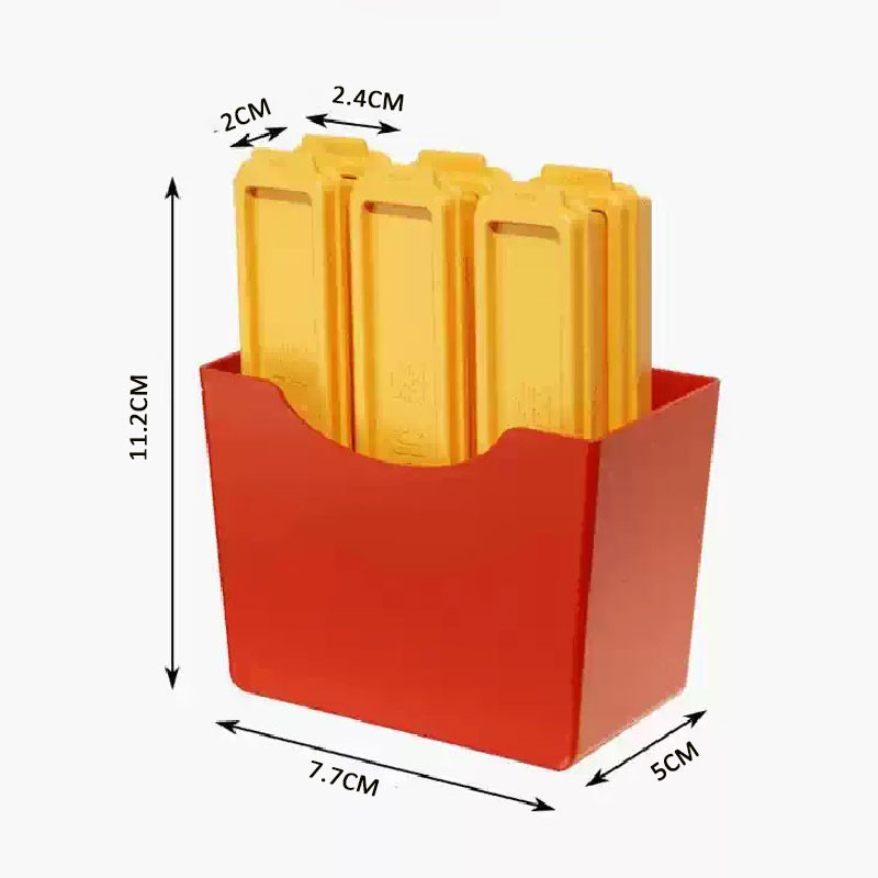 Fries lce Stick Molds With Magnetic Storage Box Easy-Release Fun ...