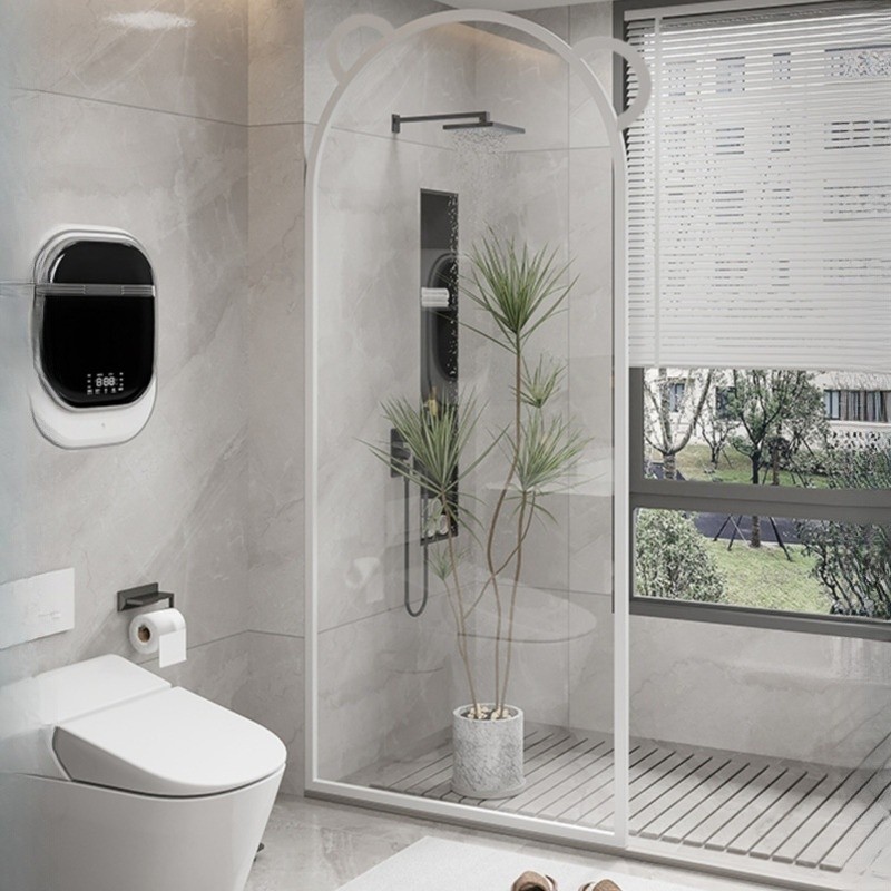 Shower Screen Iron Art Shower Partition Household Bathroom Partition ...