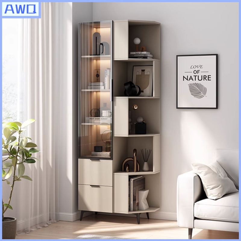 Solid Wood Corner Cabinet Corner Cabinet Living Room Multi-layer ...