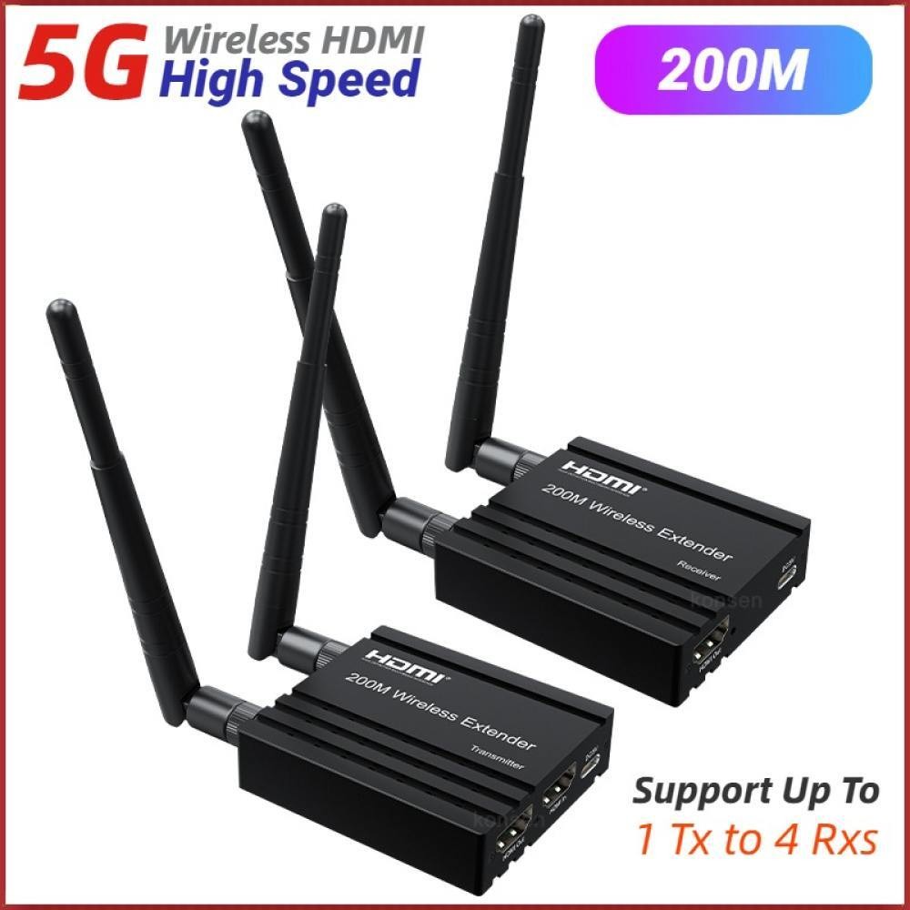 200M Wireless HDMI Extender Screen Share1080P WiFi Video Extender ...