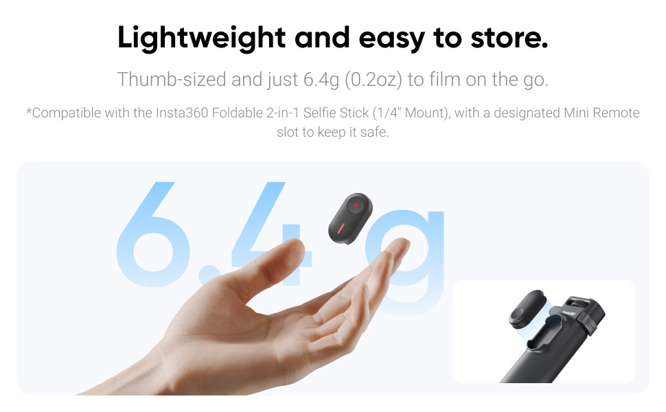 Insta360 Mini Remote for GO Ultra/insta360 X5/X4/Ace Pro 2/GO 3S Action ...