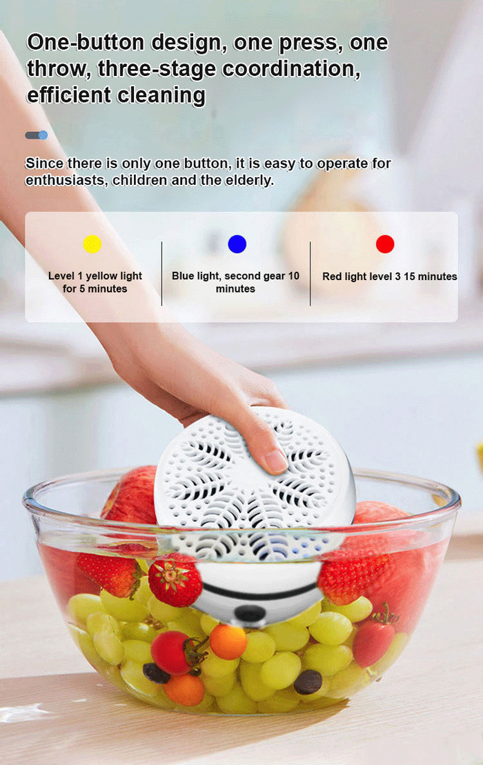 【Free Your Hands】Automatic Vegetable Washing Machine/Fruit Washer/Small ...