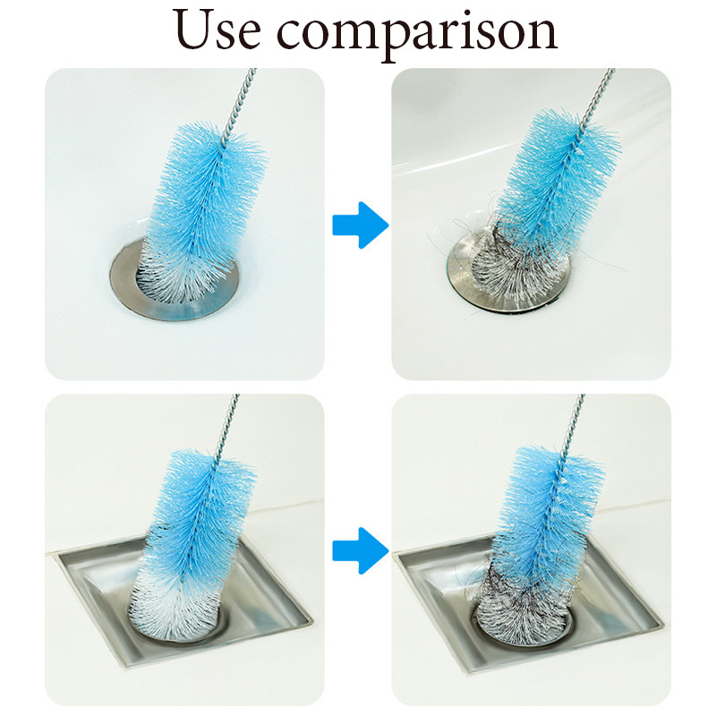 Flexible Drain Cleaning Brush Extra Long Bendable Pipe Scrubber for ...