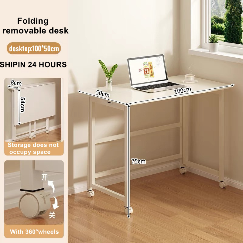 Ready Stock Foldable Table/Foldable Table Lockable Wheel/ Movable ...