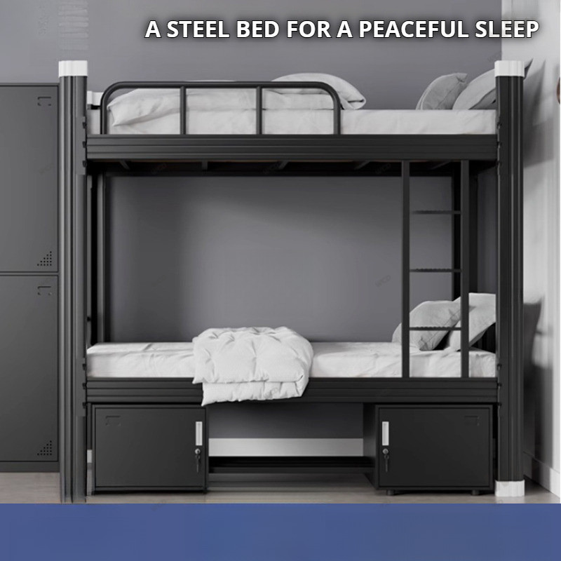 Double Decker Bed Thickening Bunk Beds Iron Frame Widening Loft Simple ...