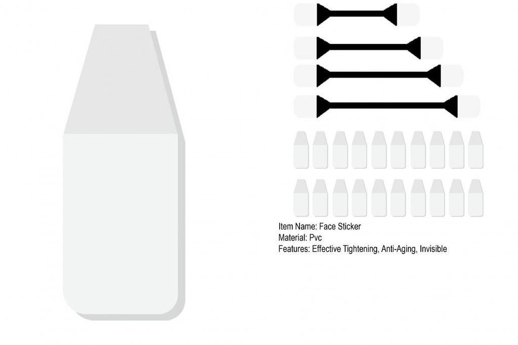 [Jm] Ultra-thin Jawline Tightening Strips Face Sticker for Skin ...