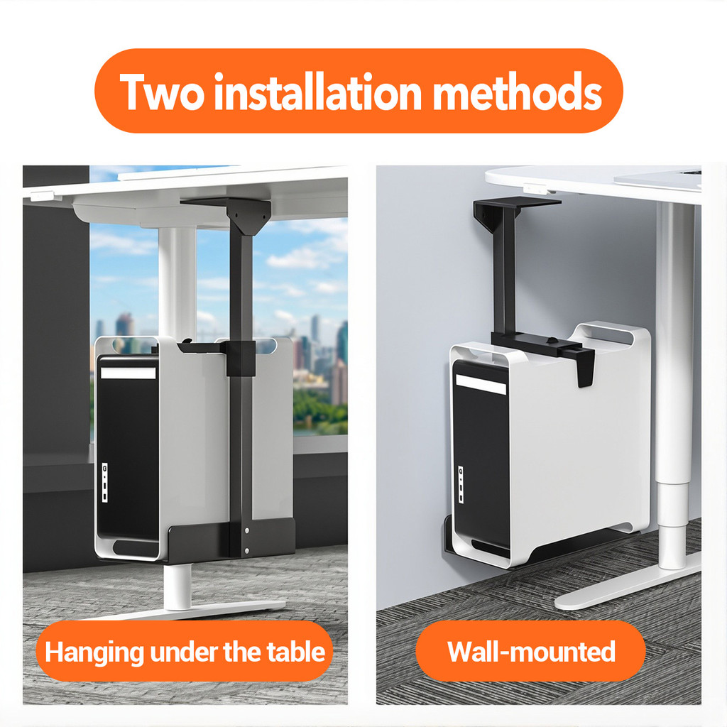 Adjustable Hanging PC Case Holder Under Desk CPU Hanger Stand Bracket ...