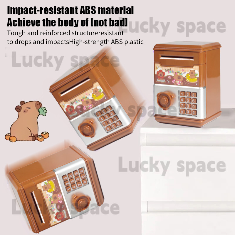 Capybara Kuromi Piggy Bank for Kids - ATM Money Box, Cute Cartoon Coin ...