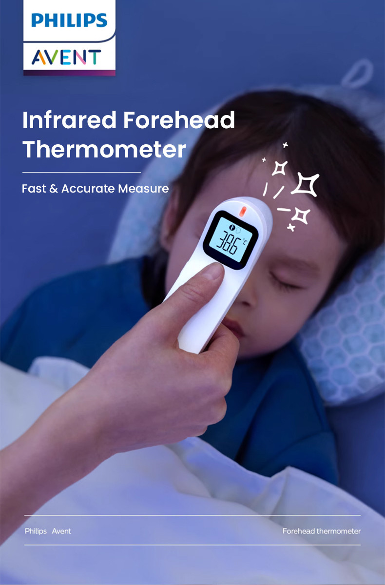 Philips Infrared Forehead Thermometer 3modes Multiple Use Battery Power ...