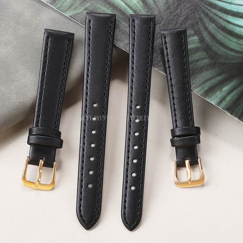 8-24mm Ultra-thin PU Leather Watch Band Soft Watch Strap 10mm 12mm 14mm ...