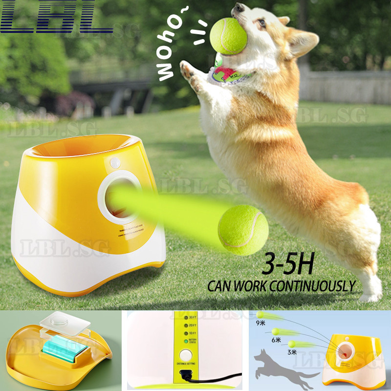 LBL Toys Tennis Launcher Automatic Throwing Serve hine Pet Ball Throw ...